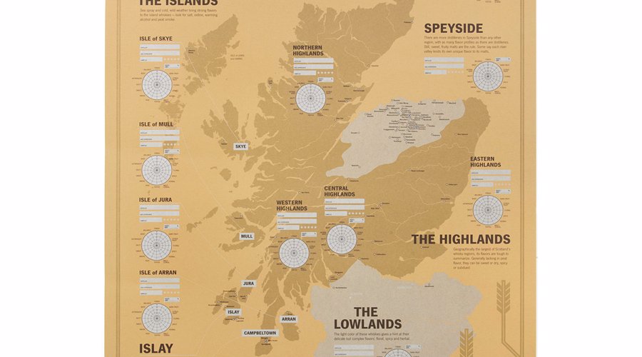 Single Malts of Scotland Tasting Map | Expertly Chosen Gifts